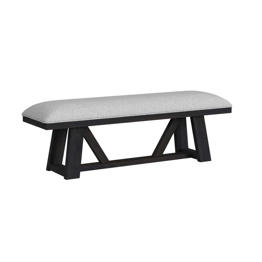 Picket House Furnishings Pinnacle Charcoal Wood Light Grey Fabric ...