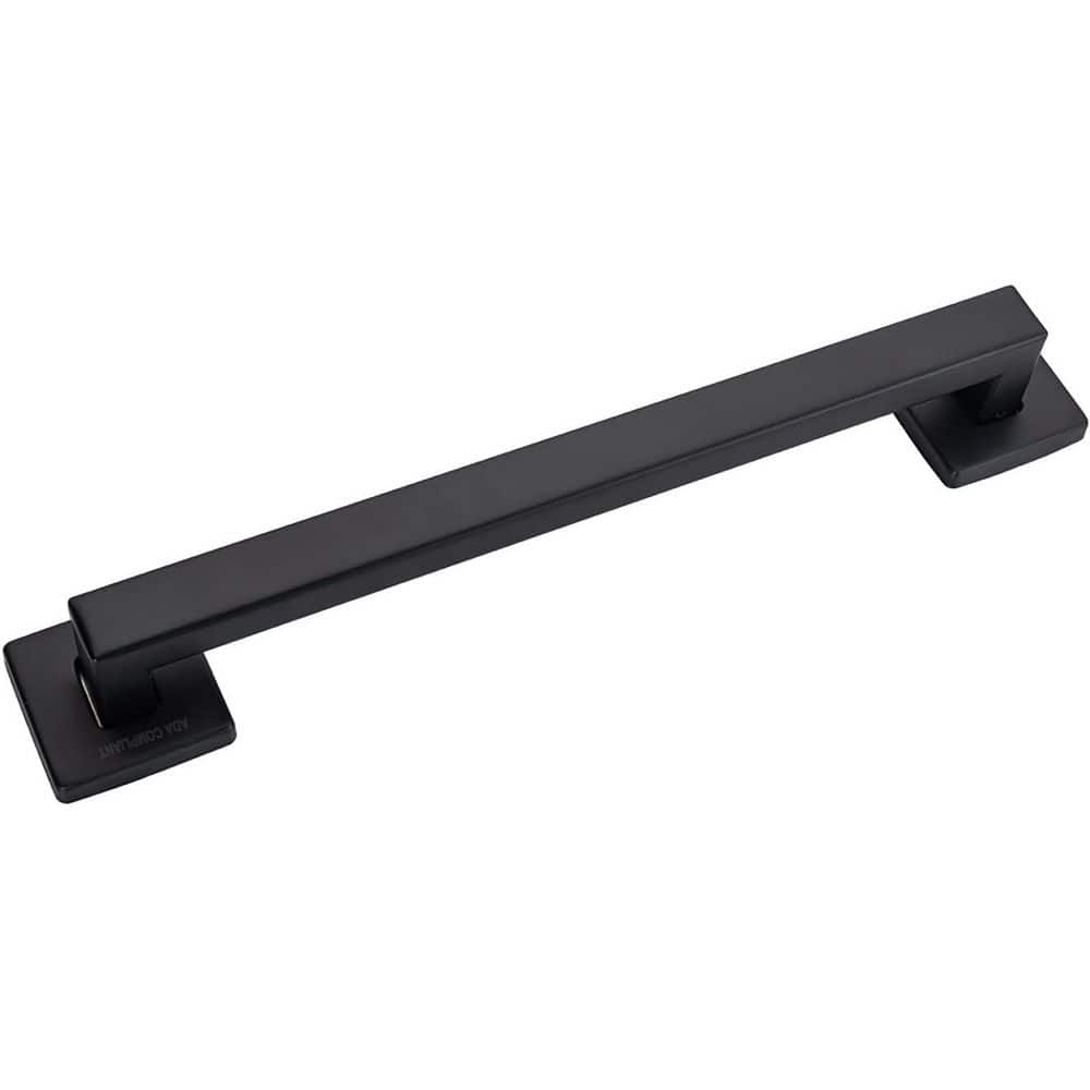 ADA Square Grab Bar Matte Black 18 in Non-Slip Bathroom Safety Rail 500 ...