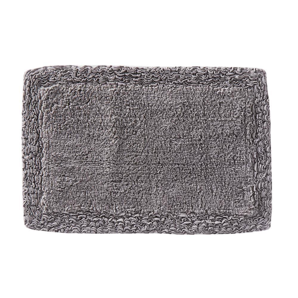 Gray 20 in. x 30 in. Cotton Rosario Bath Rug U2049000850007 - The Home ...