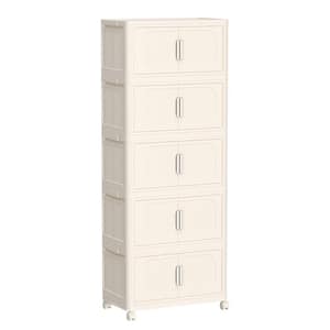 Tileon 4 Tiers Kitchen Pantry, Folding Storage Cabinet, Collapsible ...
