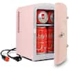 Koolatron 4L Retro Portable Mini Fridge with12V DC and 110V AC Cords, 6 ...