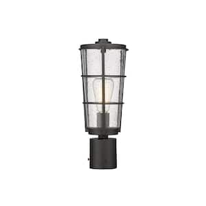 Bel Air Lighting Adler 1-Light Black Outdoor Lamp Post Light Fixture ...