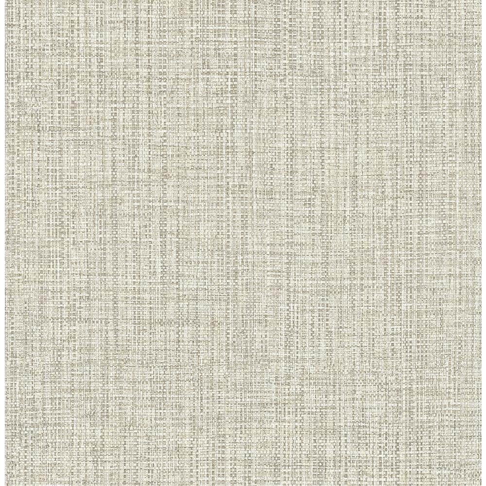 A-Street Prints Rattan Off-White Woven Paper Strippable Wallpaper ...