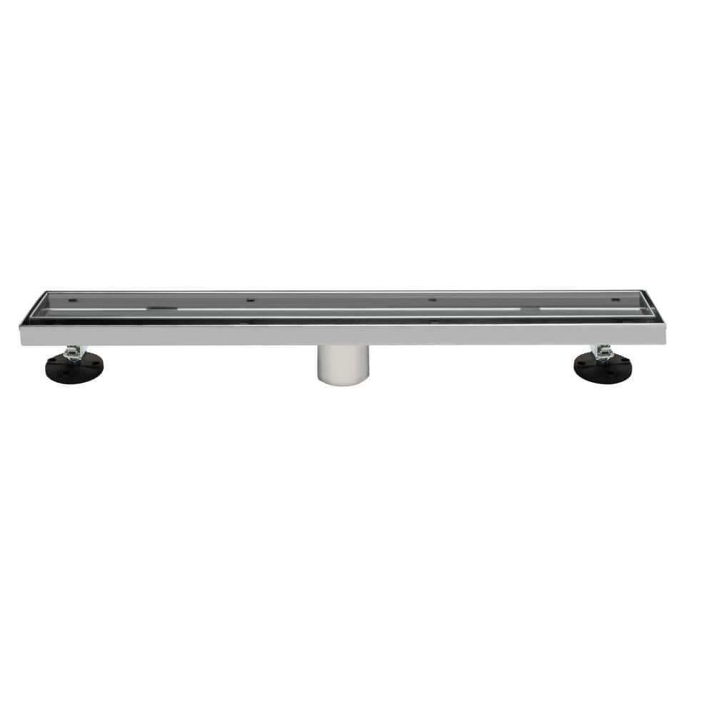 Innova 24 in. Tile-In Deisgner Linear Drain PF3007-CH - The Home Depot