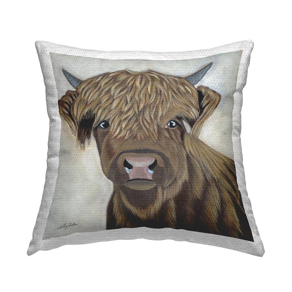 Stupell Industries Brown Farm Cattle Calf Rural Animal Grey Square ...