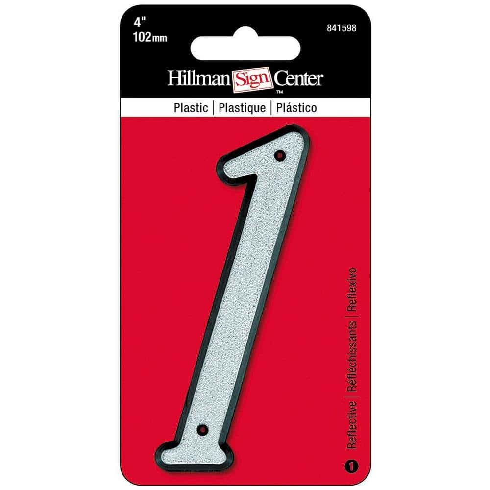 4 in. Nail-On Reflective Plastic Number 1 841598 - The Home Depot