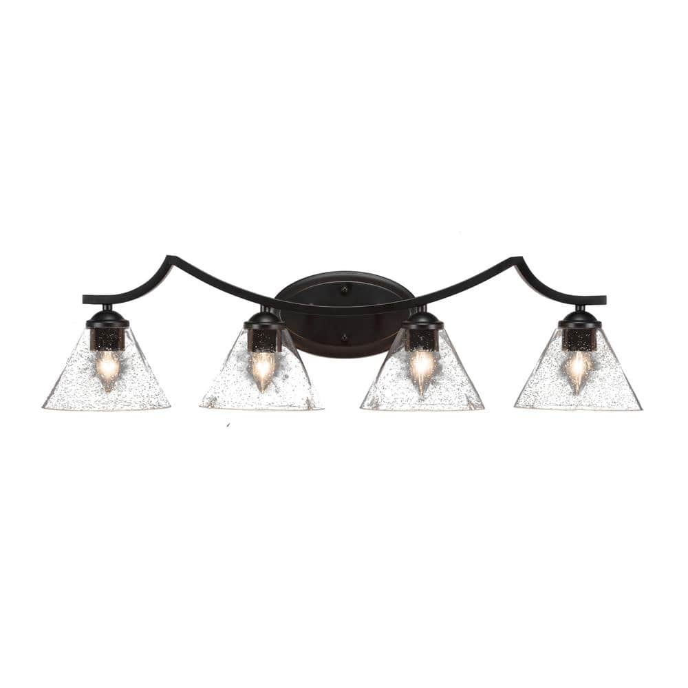 Cleveland 8 in. 1-Light Matte Black Vanity Light 5R54MB302 - The Home Depot