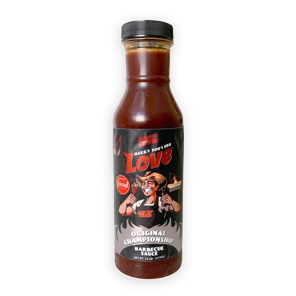 JEALOUS DEVIL 15 oz. Harry Soo's BBQ Love Hot Burn BBQ Sauce, Premium ...