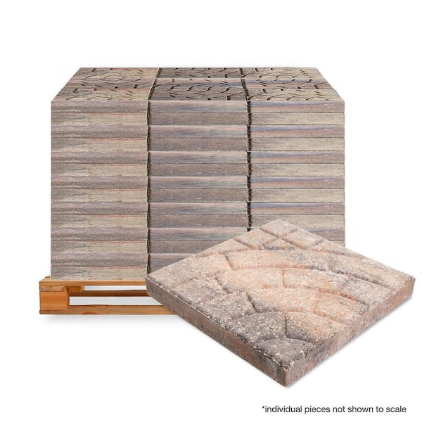 Pavestone Bella Cobble 16 in. x 16 in. x 1.87 in. Sierra Blend Concrete ...