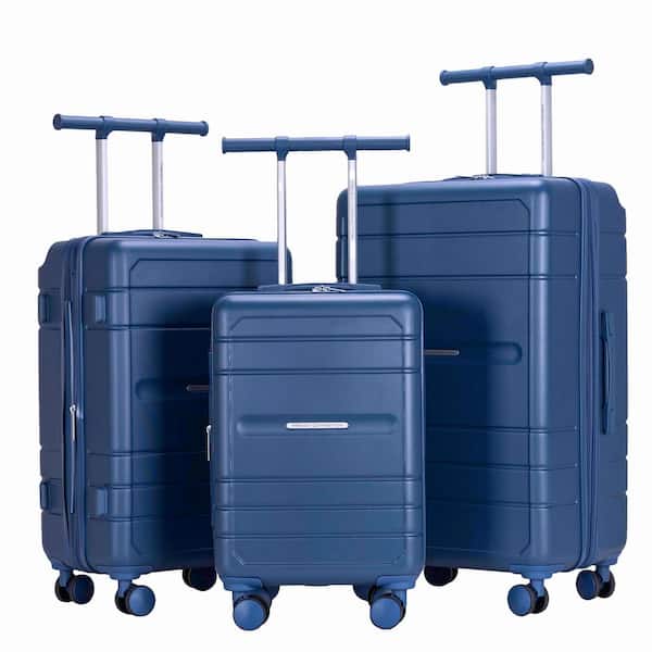 French Connection 22 in. Navy Expandable Trunk-style Rolling Carry-On ...