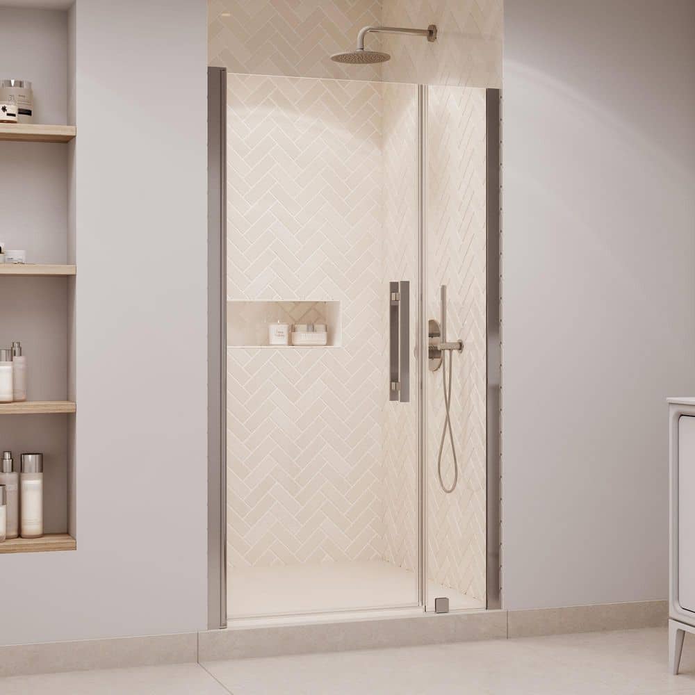OVE Decors Pasadena 41 7/16 in. to 43 3/8 in. W x 72 in. H Pivot Alcove ...