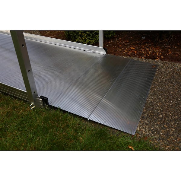 EZ-ACCESS PATHWAY 16 ft. Straight Aluminum Wheelchair Ramp Kit with ...