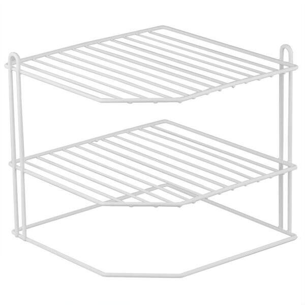 Home Basics Vinyl Coated Steel Corner Rack in White-CS30363 - The Home ...