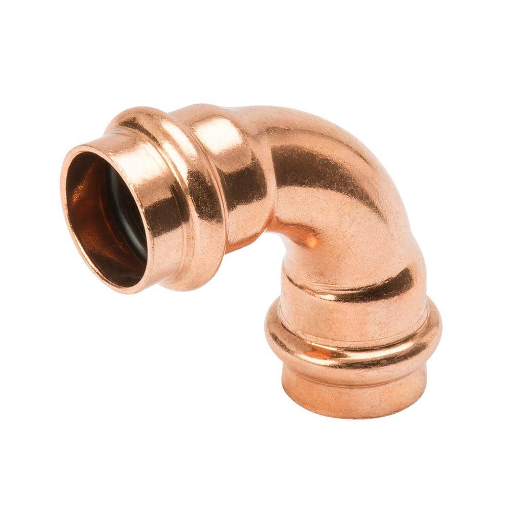 Streamline 3/4 in. Copper 90-degree Press x Press Elbow Fitting Pro ...