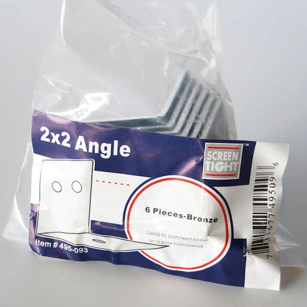 Screen Tight 2 in. x 2 in. x 1/8 in. Aluminum Angle Anchors (6-Pack ...
