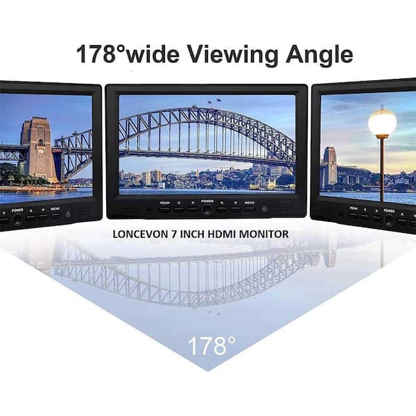 Adrinfly 7 in. HDMI VGA Monitor with IPS Display, 1080P Adrinfly 7 in. HDMI VGA Monitor with IPS Display, 1080P