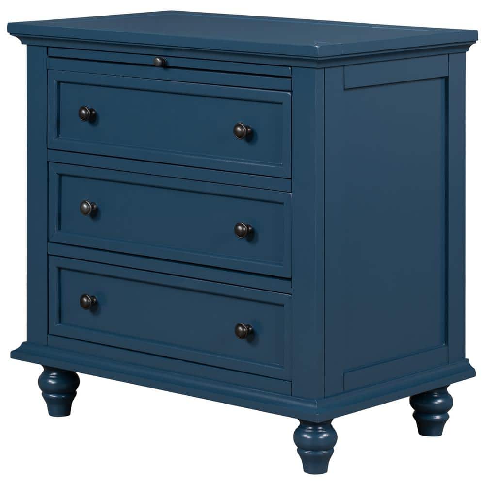 28 in. W x 16.9 in. D x 28.1 in. H Bathroom Linen Cabinet in Blue 2023 ...