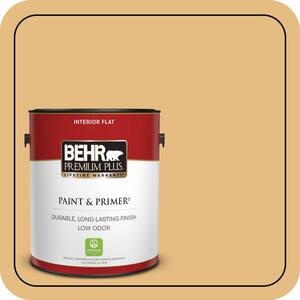 BEHR PREMIUM PLUS 8 oz. #320D-4 Arizona Tan Semi-Gloss Interior ...
