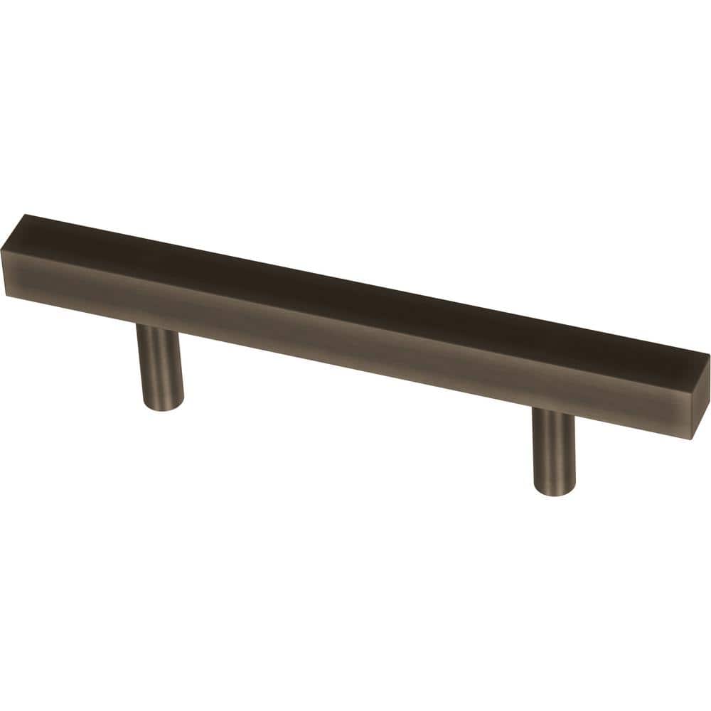 Liberty Square Bar 3 in. (76 mm) Modern Matte Bronze Cabinet Handle ...