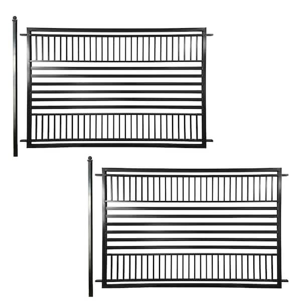 ALEKO 16 ft. x 5 ft. Barcelona Style Security Fence Panels Steel Fence ...