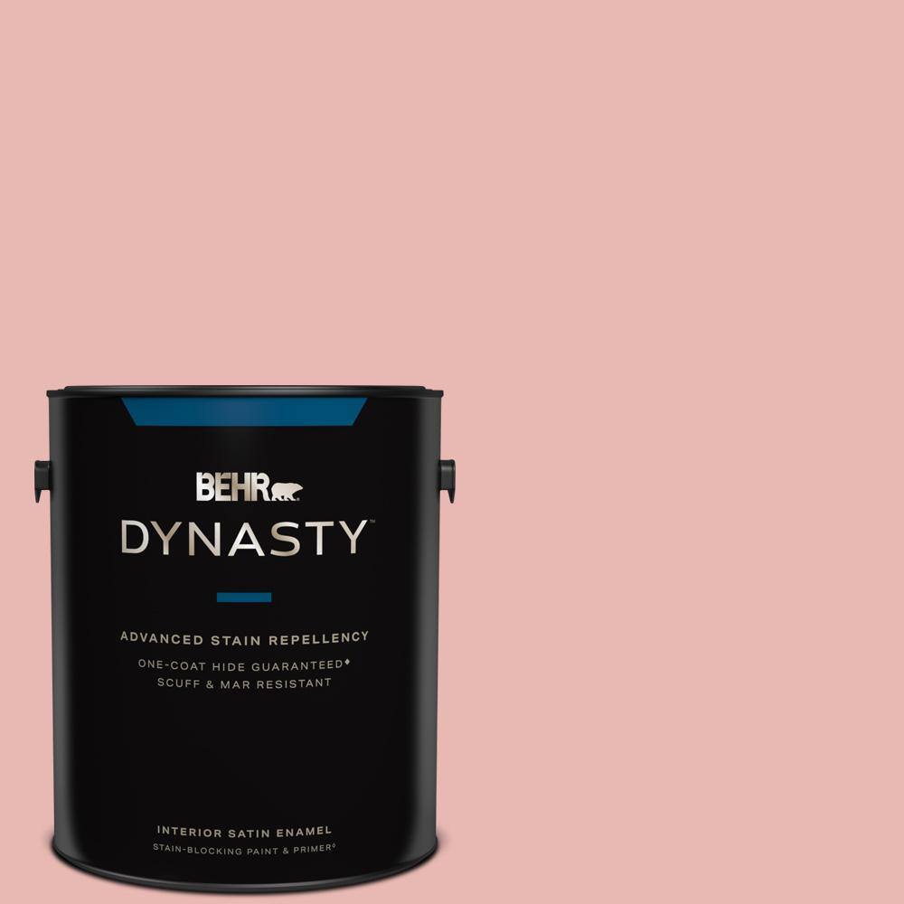 BEHR DYNASTY 1 gal. #MQ4-04 Noble Blush One-Coat Hide Satin Enamel ...