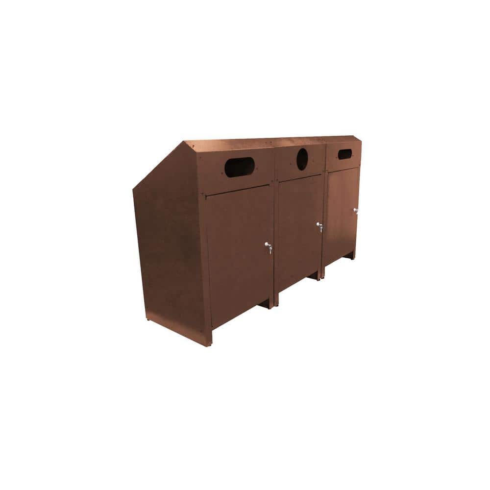 Paris 102 Gal. RC-3 Brown Outdoor Recycling Bin 461-450-0002 - The Home ...