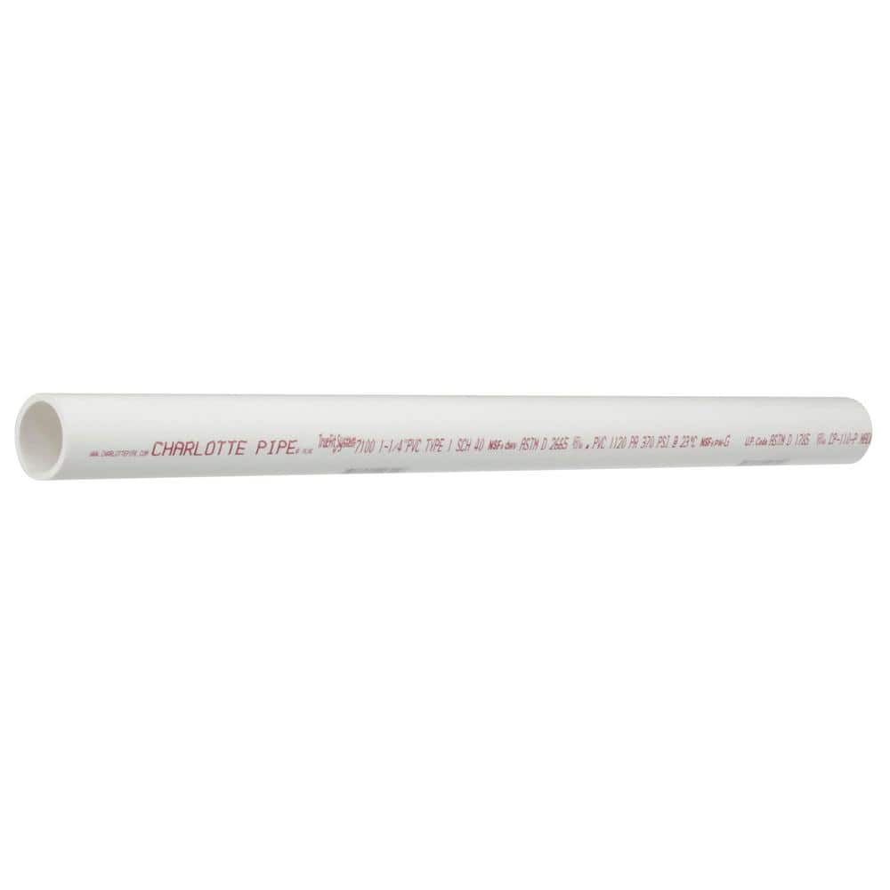 Charlotte Pipe 1-1/4 in. x 2 ft. PVC DWV Sch. 40 Pipe PVC 07100 0200 Best Deals and Price ...