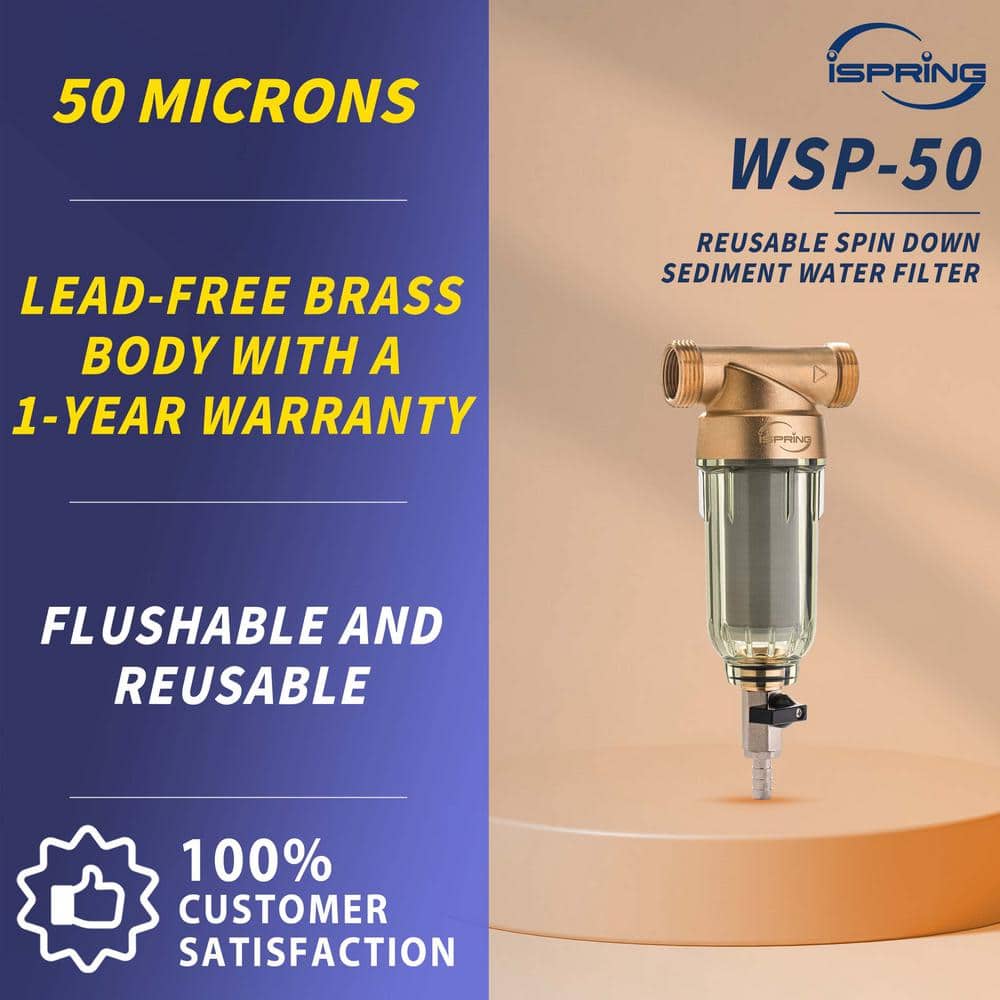 WSP-50 Reusable Spin Down Sediment Water Filter 20 GPM 1 in. MNPT 3/4 in. FNPT Best Deals and ...