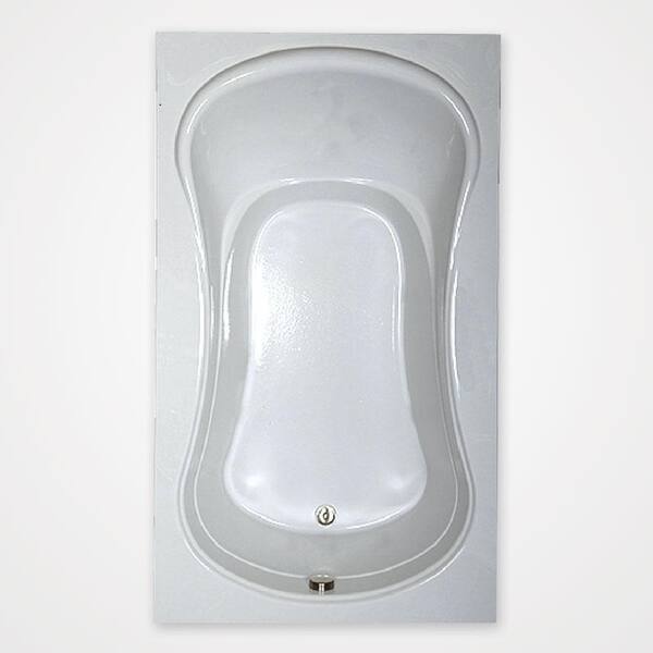 Comfortflo 72 in. x 42 in. Acrylic Rectangular Drop-in Soaking Bathtub ...