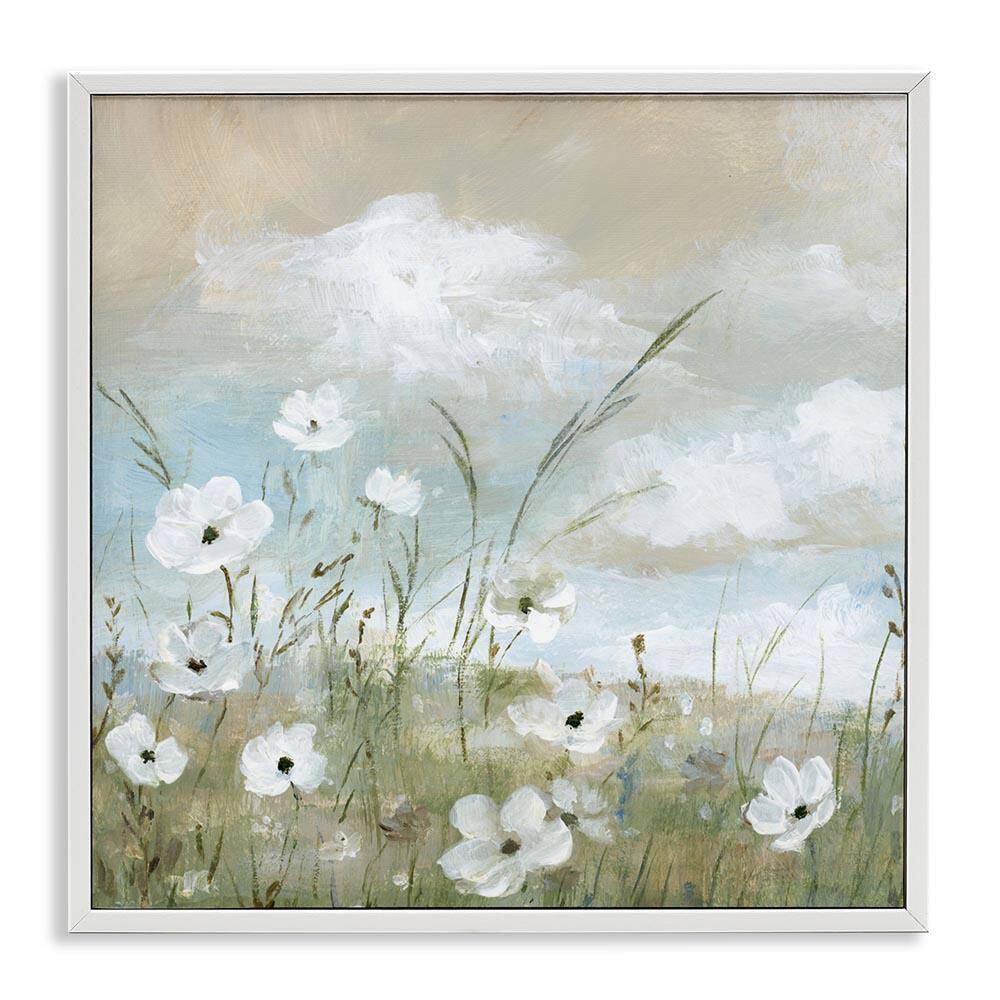 Stupell Industries Clouds Beyond Meadow by Nan White Framed Nature ...
