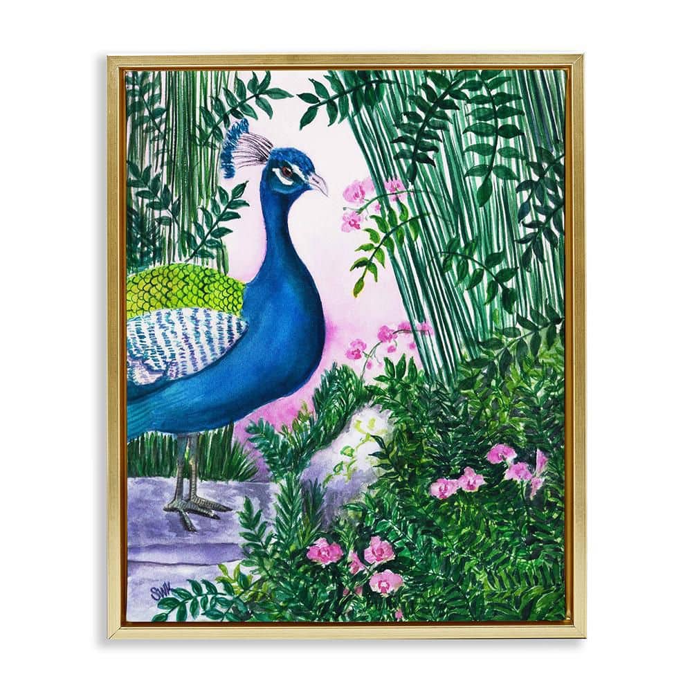 Stupell Industries Peacock in Pink by Sarah Waldron Kimball 1 Piece ...