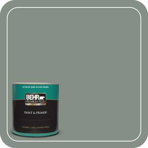 BEHR MARQUEE 1 qt. #ECC-49-3 Forest Moss Semi-Gloss Enamel Exterior ...