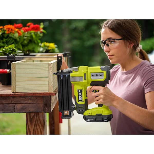 RYOBI ONE 18V 18-Gauge Cordless AirStrike Brad Nailer (Tool Only) P321 ... RYOBI ONE 18V 18-Gauge Cordless AirStrike Brad Nailer (Tool Only) P321 ...