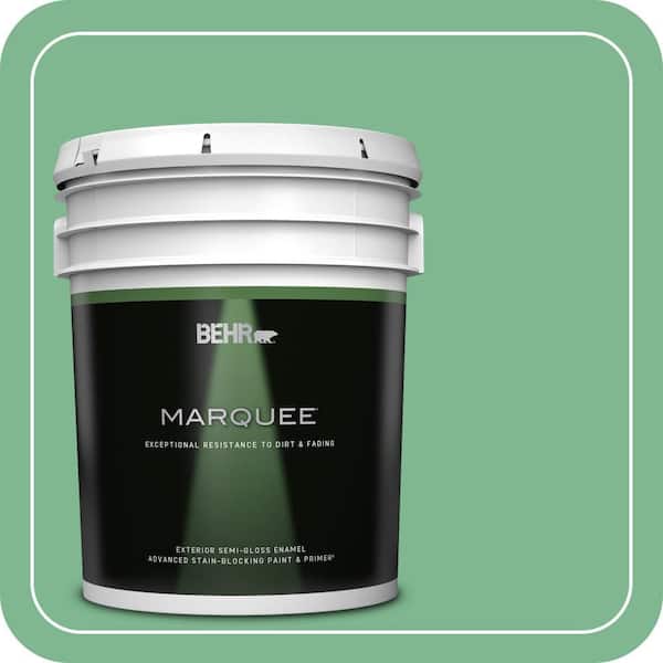 BEHR MARQUEE 5 gal. #BIC-40 Veiled Chameleon Semi-Gloss Enamel Exterior ...