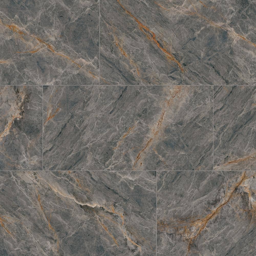 Daltile Shoregaze Sapphire 24 in. x 48 in. Polished Porcelain Marble ...