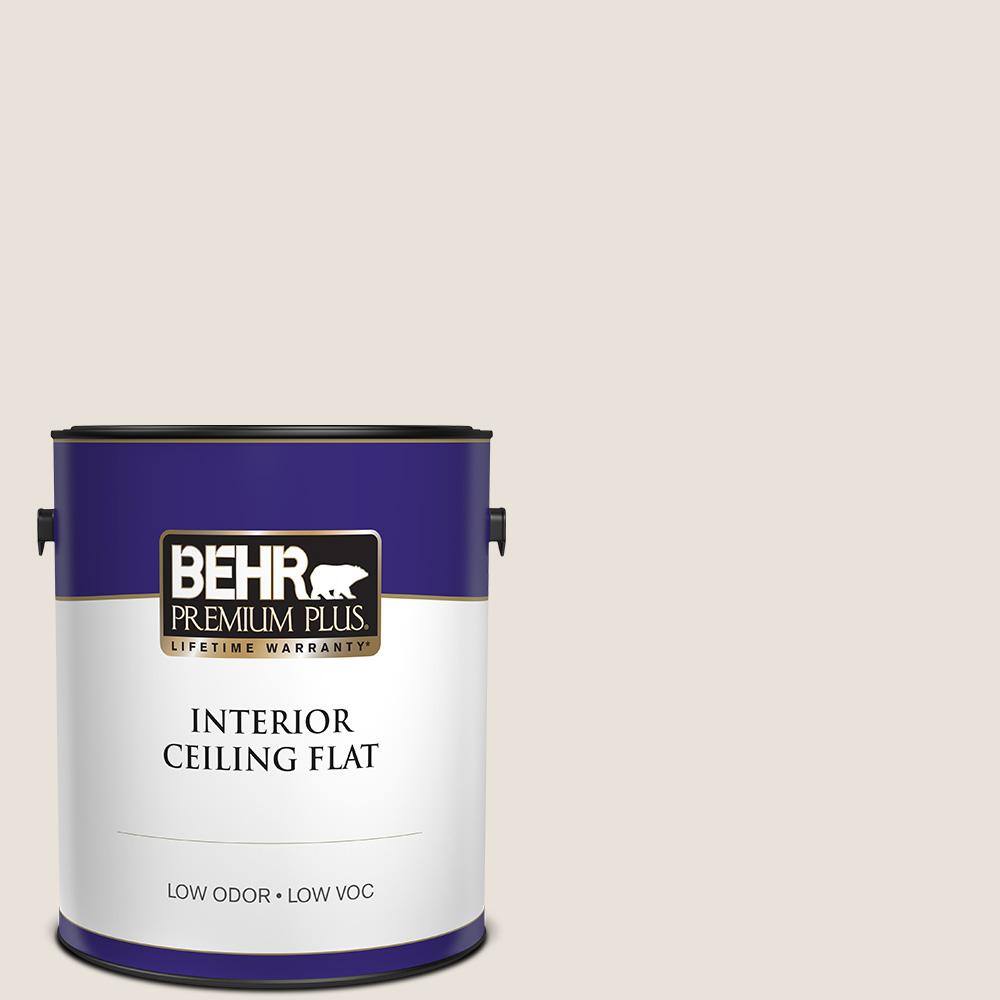 BEHR PREMIUM PLUS 1 gal. #N180-1 Barely Brown Ceiling Flat Interior ...