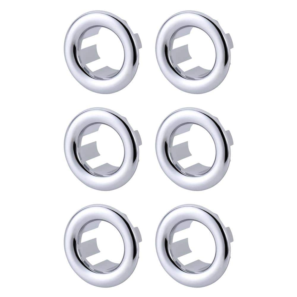 ALEASHA 1.2 in. Sink Basin Trim Overflow Cover Plastic Insert in Hole ...