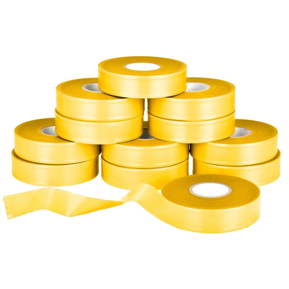 AdirPro 300 ft. x 4 in. Fluorescent Yellow Flagging Tape (12-Pack) 719 ...