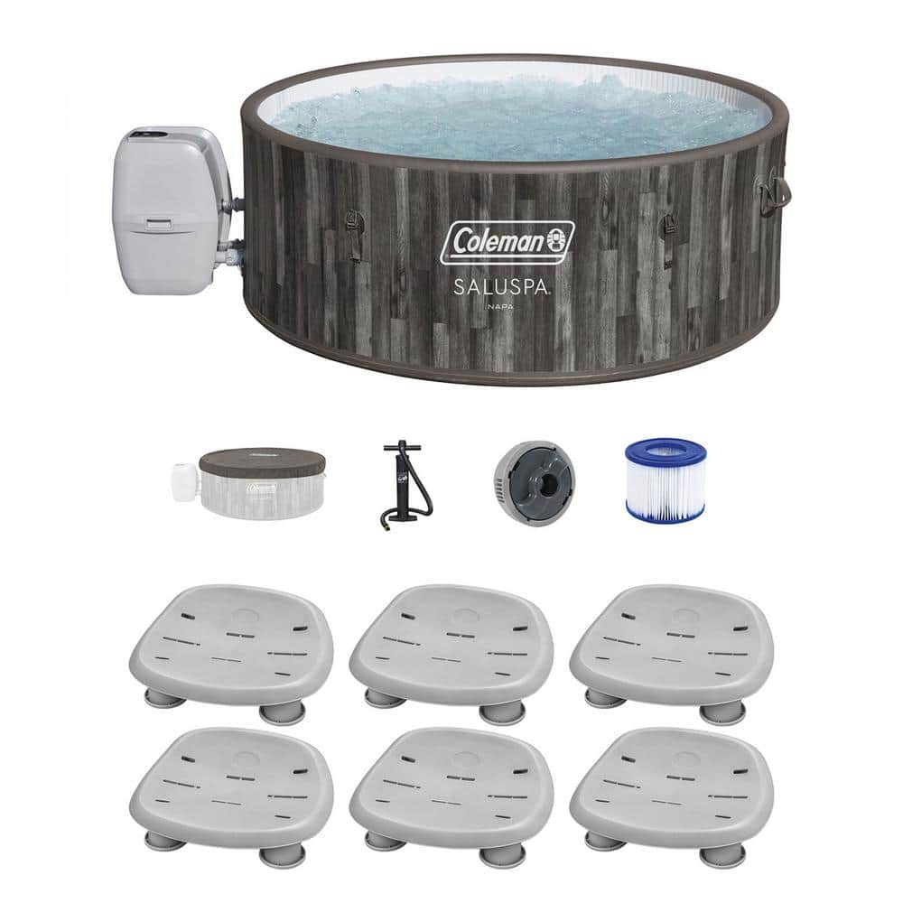 Bestway 180 bubbling warm jets Napa 7-Person AirJet Inflatable Hot Tub ...