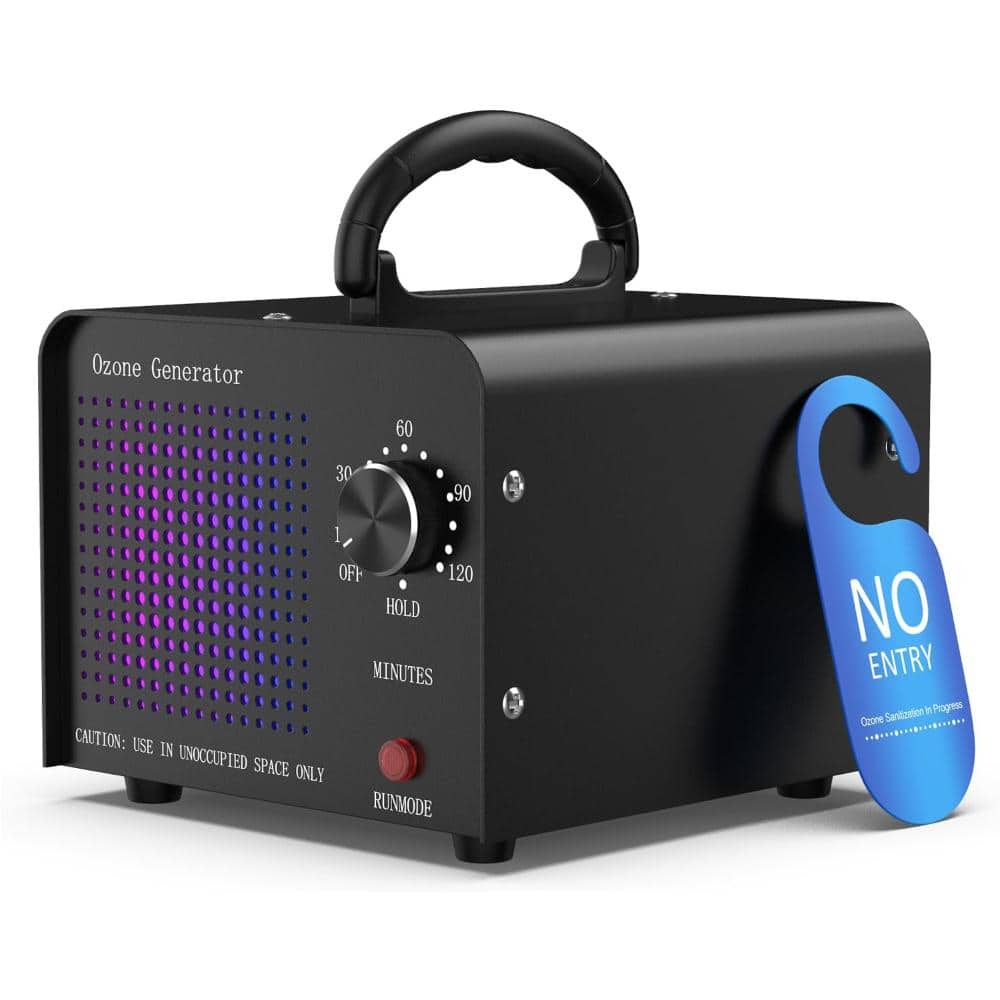 BlueDate 7,000 sq. ft. UV Ozone Generator in Black, 45000 mg/h High ...