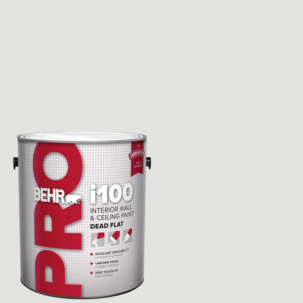 BEHR PRO 1 gal. #BL-W13 Silver Polish Dead Flat Interior Paint PR10501 ...