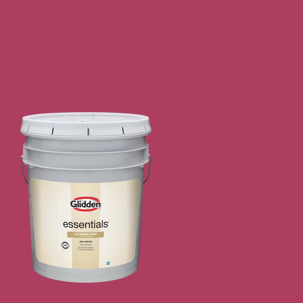 Glidden Essentials 5 gal. PPG1183-7 Heart'S Desire Satin Exterior Paint ...