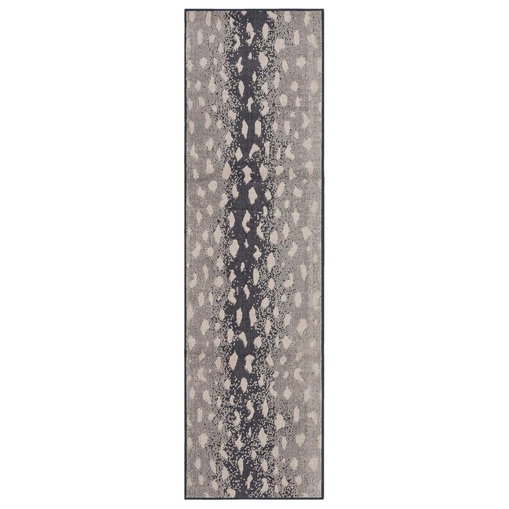 Mohawk Home Cascade Antelope Charcoal 2 ft. 1 in. x 7 ft. 6 in. Modern ...