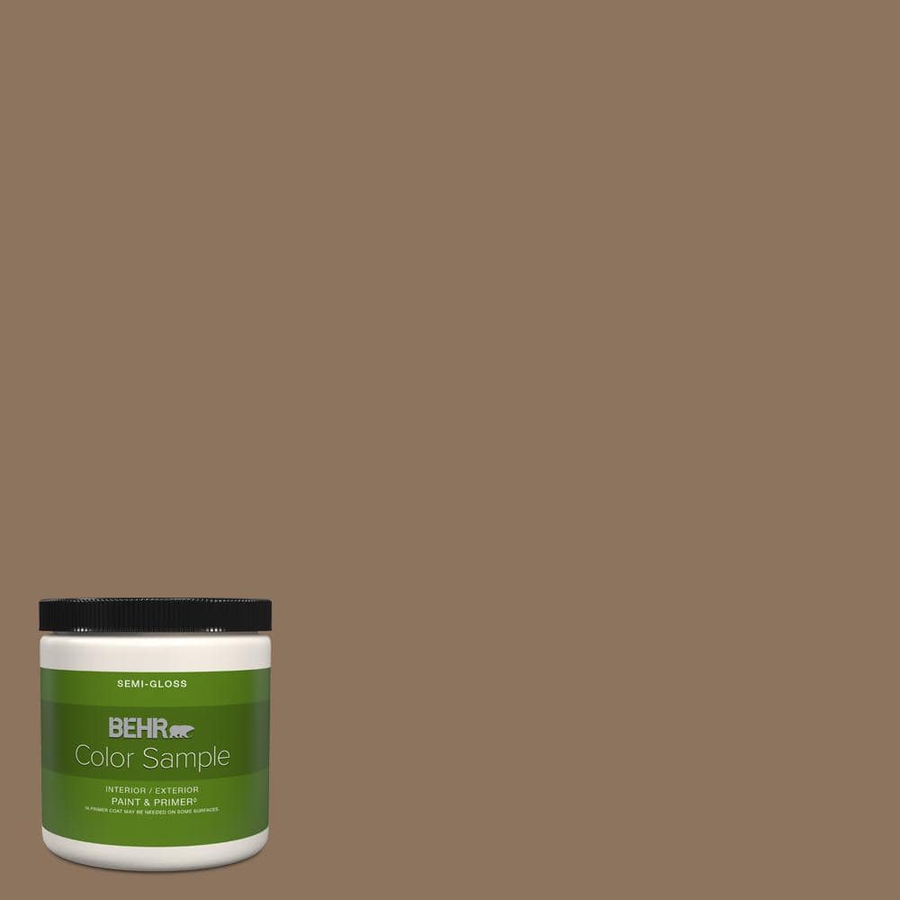 BEHR PREMIUM PLUS 8 oz. #N260-6 Outdoor Cafe Semi-Gloss Interior ...