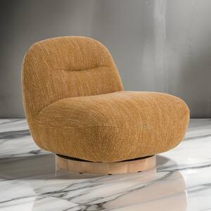 Benjara Reno Orange and Brown Polyester Side Chair BM317582 - The Home ...