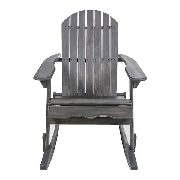 Tidoin Classic Dark Gray Foldable Wood Adirondack Chair Bai-YDW1-0289 ...