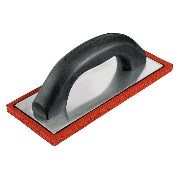 HDX 4 in. Red Rubber Concrete and Plaster Grout Float 62413X - The Home ...