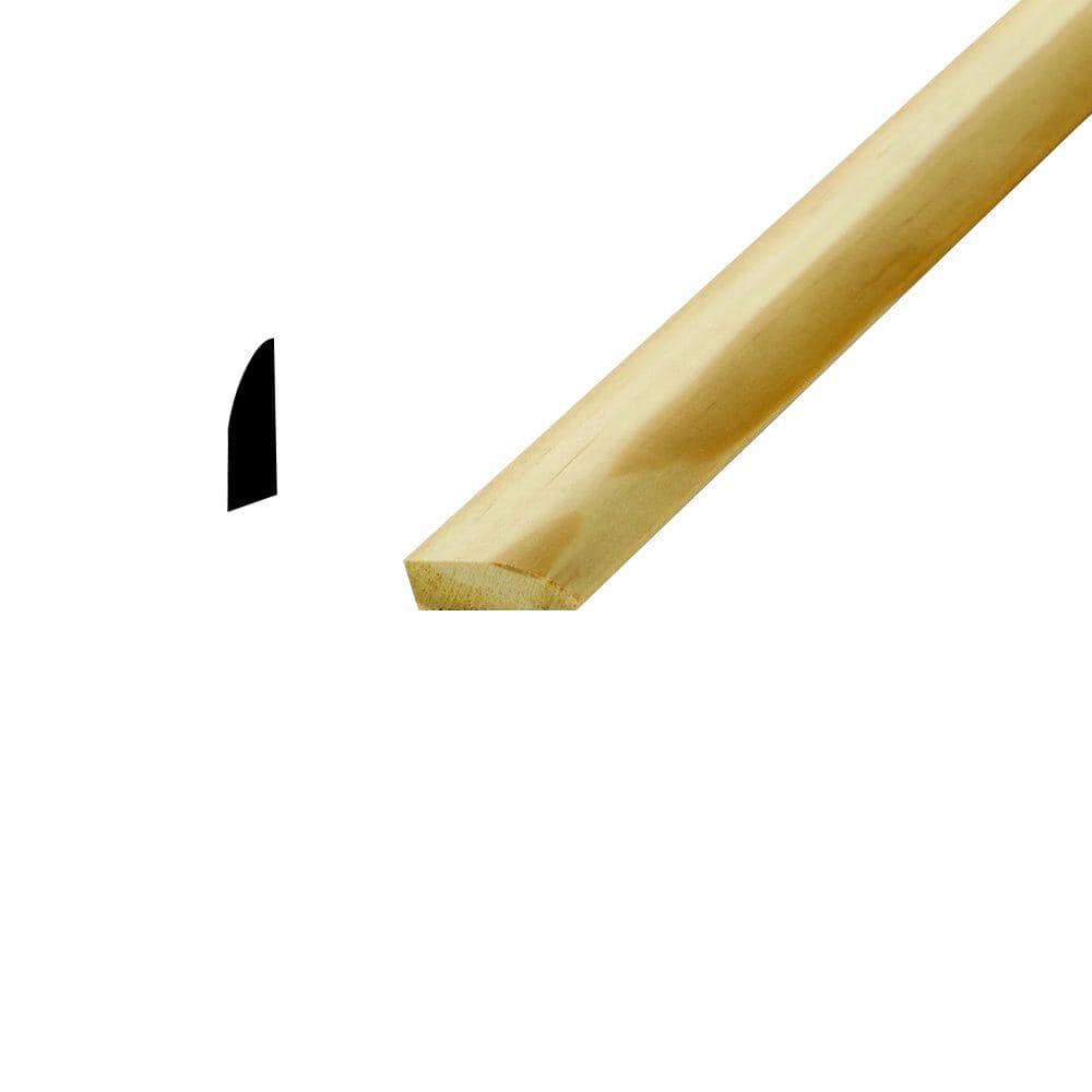 American Wood Moulding WM 856 3/8 in. x 1-3/8 in. Pine Solid Stop ...