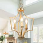 LNC Asben II 3-Light Linear Farmhouse Chandelier Black Rustic Wood ...