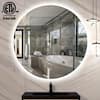 HOMLUX 36 in. W x 36 in. H Round Frameless LED Light with Anti-Fog Wall ...
